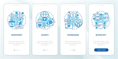 Dao Usage Purpose Blue Onboarding Mobile App Screen Internet Business Walkthrough 4 Steps