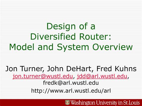 Design Of A Diversified Router Model And System Overview Ppt Download