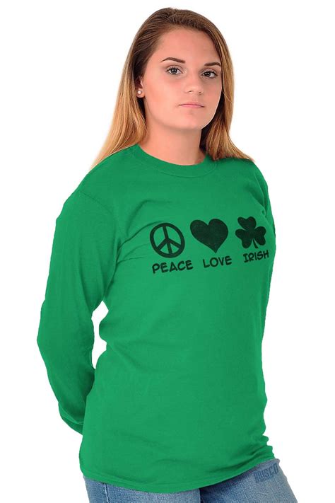 Brisco Brands St Patricks Day Long Sleeve T Shirts Tee For Women
