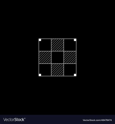 Cyberpunk Style Figure Futuristic Gui Element Vector Image
