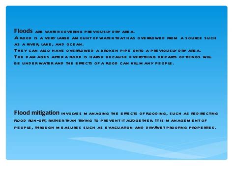 Flood Mitigation Ppt