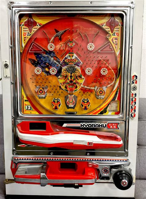 【傷や汚れあり】1円スタート【 Kyoraku 京楽 】★当時品【 真っ赤な太陽 】★ 電動パチンコ ★ 昭和レトロ ★ 家庭電源仕様