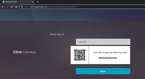Poc Guide Native Otp Registration And Otp Validation For Netscaler Gateway Using Single