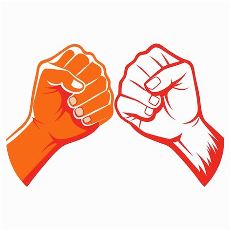 Premium Vector Two Hands With One Being Held Up By A Man With A Red