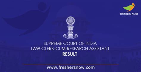 Supreme Court Of India Law Clerk Result 2025 Cut Off Marks