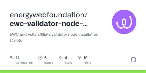 Github Energywebfoundationewc Validator Node Install Scripts Ewc