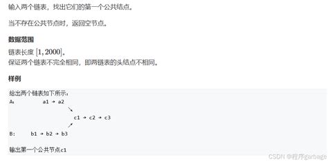 66 两个链表的第一个公共结点 Csdn博客