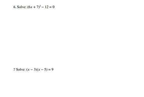 answered 6 solve 6x 7 ² 12 0 7 solve … bartleby
