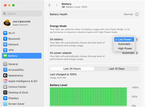About Power Modes On Your Mac Apple Support