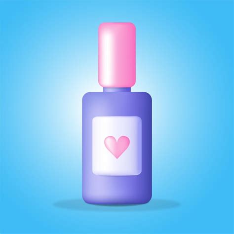 Botella de esmalte de uñas en estilo d suave Vector Premium