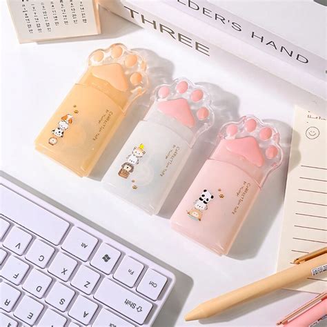 White Out Correction Tape Cute Correction Tape Creative Cat Paw White