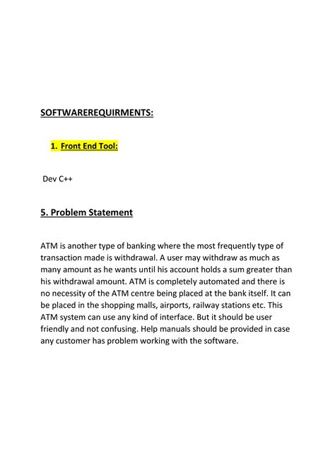 Document Atm Machine Using C Language Mini Projectpdf