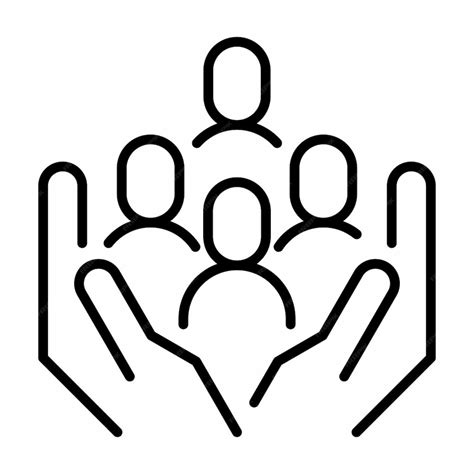 사람 그룹 개요 아이콘 버튼 로고 커뮤니티 디자인 프리미엄 벡터