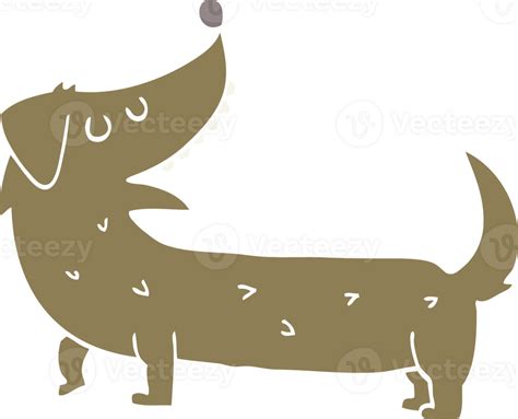 Perro De Dibujos Animados De Estilo De Color Plano 39910258 Png