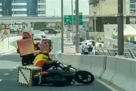 Dubai Police Arrest Delivery Rider For Deliberately Knock