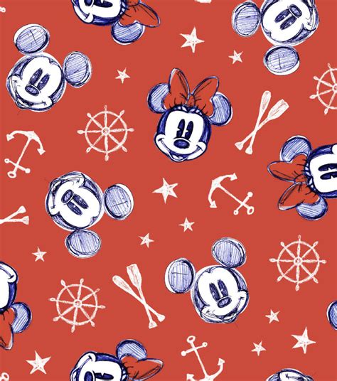 Disney Themed Nautical Fabric Available From Joann Stores • The Disney