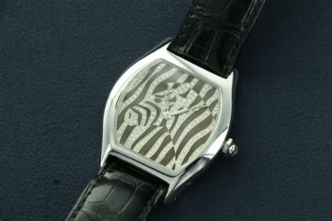Cartier White Gold Tortue Zebra Wristwatch At 1stdibs Cartier Zebra