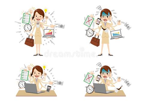 Woman Multi Tasking Stock Illustrations 431 Woman Multi Tasking Stock