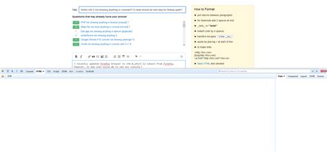 Firefox V560 Not Showing Anything In Consolef12what Should Be Next