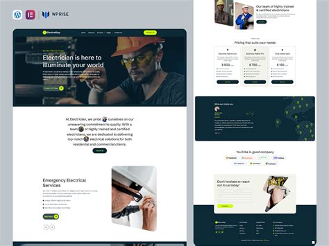 Electroguy Professional Electrician Elementor Template Wprise
