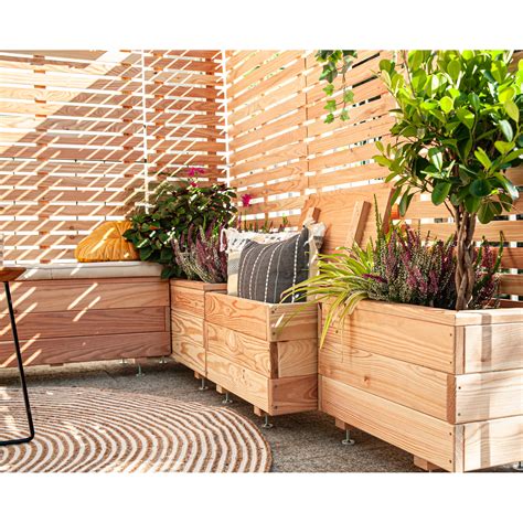 Larch Contemporary Venetian Panel H117 X 89 Cm Fencing And Trellis