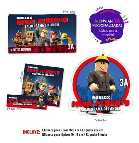 Etiquetas Escolares Personalizadas Roblox Mod 01 Meses Sin Interés