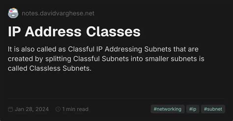 Ip Address Classes
