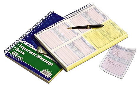 Adams Phone Message Book 8 06 X 11 Inch Spiral Bound 2 Part Carbonless 4 Messages Per Page