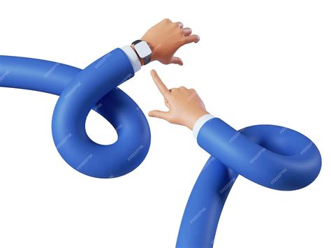 Premium Photo 3d Render Funny Cartoon Flexible Hands Wears Electronic