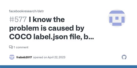 I Know The Problem Is Caused By Coco Labeljson File But Have No Clue