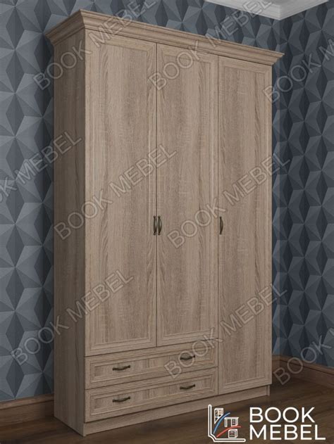 Шкаф трехдверный для одежды ШКР 3 №9 на заказ от фабрики Bookmebel