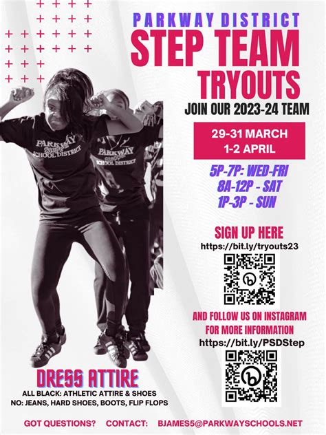 Step Team Tryouts Flyer