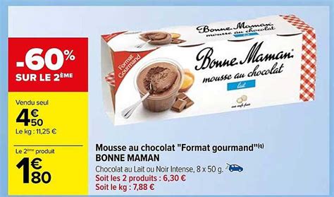 Promo Mousse Au Chocolat Format Gourmand Bonne Maman Chez Carrefour ICatalogue Fr