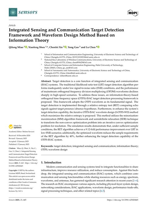 Pdf Integrated Sensing And Communication Target Detection Framework