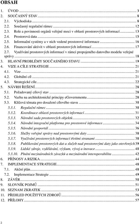 NÁVRH Strategie rozvoje infrastruktury pro prostorové informace v České republice do roku PDF