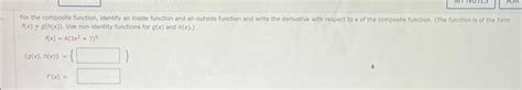 Solved For The Composite Function Identify An Inside