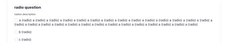 Additional Gaps Between Lines Appeared In The Radios Form Element