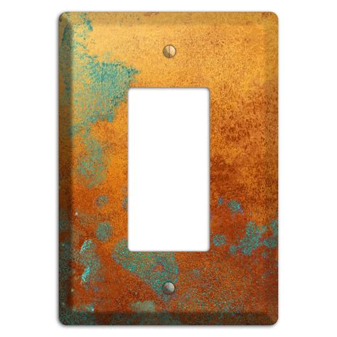 Antique Copper With Green Rocker Wallplate