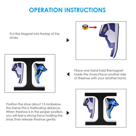 Lm 011 Led 조명 자기 부상 신발 디스플레이 스탠드 스타일 28mm 블랙 화이트 라이트미국 플러그