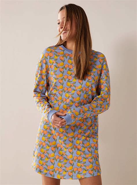 Long Sleeves Playful Pattern Sleep Tee Miiyu X Twik Womens