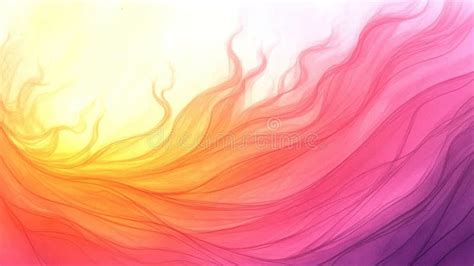 Abstract Gradient Waves In Warm Colors Create A Soothing Visual Effect Stock Illustration