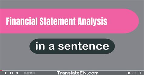 Financial Statement Analysis In A Sentence