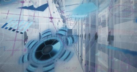 The Data Processing And Digital Information Flowing Through The Network