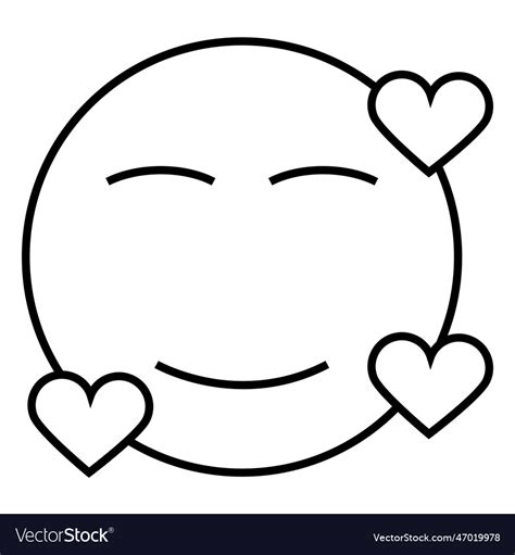 Love Emoji Icon Design Template Isolated Vector Image