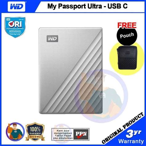 Jual Wd My Passport Ultra 1tb Usb C Di Seller Indotech Digital Asia