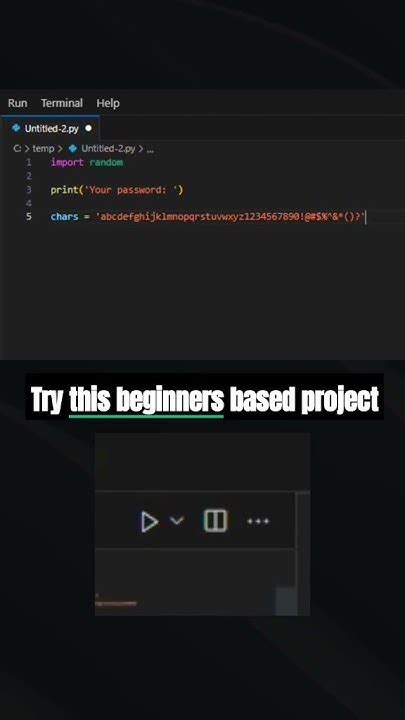 Beginner Base Project To Practice Python Education Shorts Python