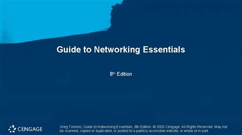 Guide To Networking Essentials 8 Th Edition Greg