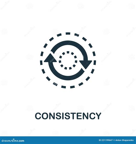 Consistency Icon Color Line Outline Vector Sign Linear Style