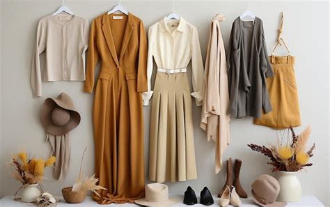Premium Photo Capsule Wardrobe Fashion Collection Generative Ai