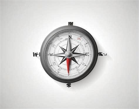 Premium Photo A Compass On A Wall